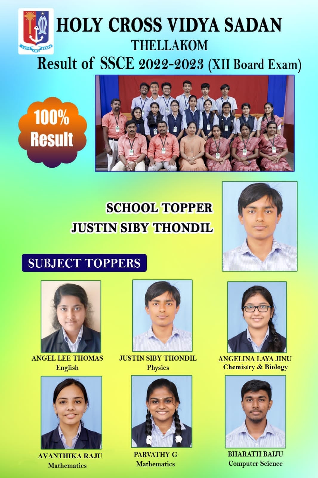 Holy Cross Vidya Sadan Senior Secondary School, Thellakom, Kottayam